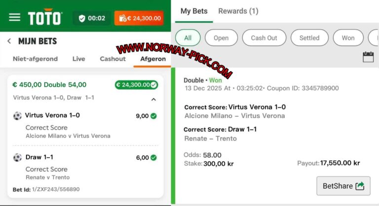 TOTO SPORTS FIXED MATCHES